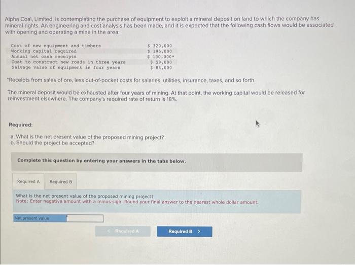 Solved Alpha Coal, Limited, 15 contemplating the purchase of | Chegg.com
