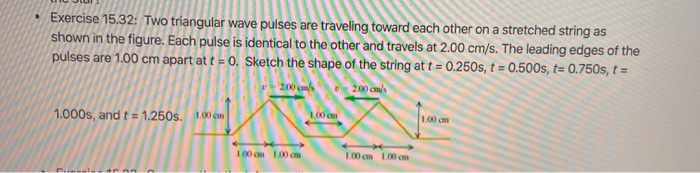 Solved Exercise 15.32: Two triangular wave pulses are | Chegg.com