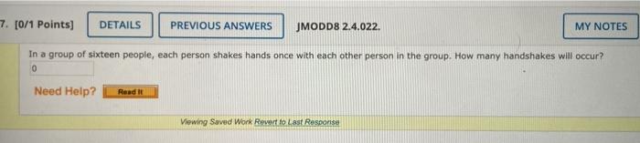 Solved 7. (0/1 Points) DETAILS PREVIOUS ANSWERS JMODD8 | Chegg.com