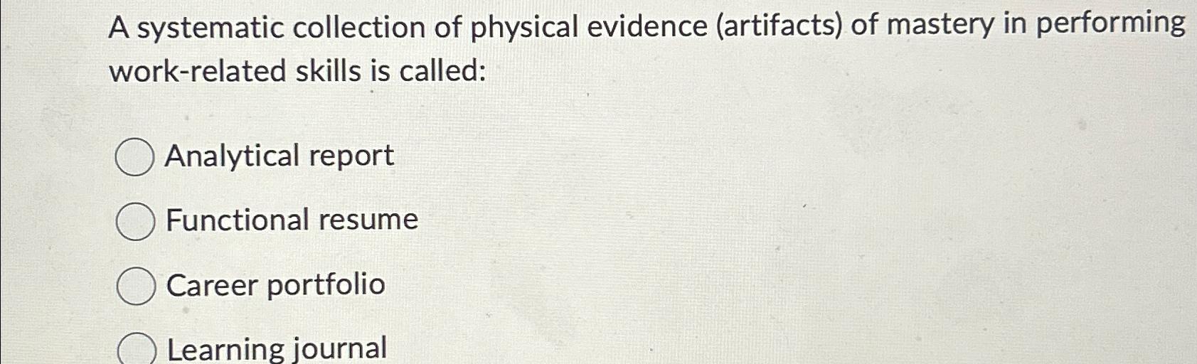 Solved A systematic collection of physical evidence | Chegg.com