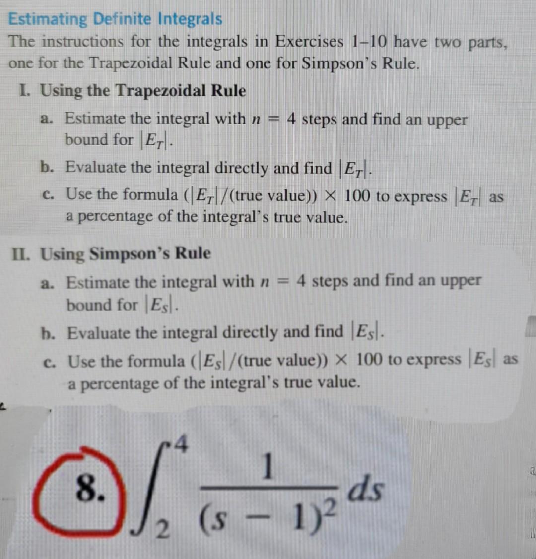 Solved please solve with following the rules: trapezoidal | Chegg.com