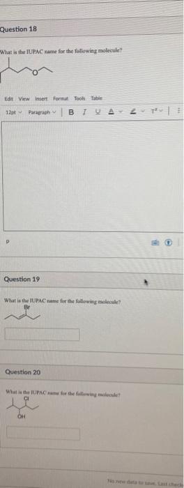 Solved What is the ILPAC ranse for the following molecule? | Chegg.com