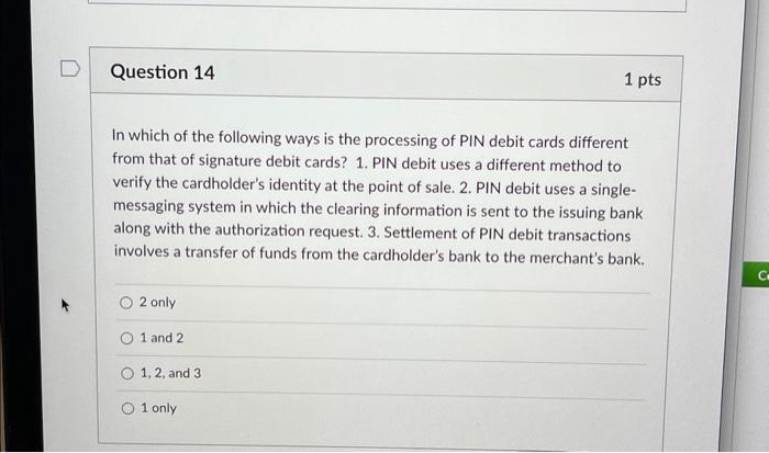 Solved In which of the following ways is the processing of | Chegg.com