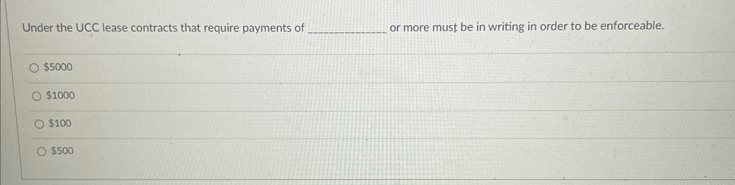 Solved Under the UCC lease contracts that require payments | Chegg.com