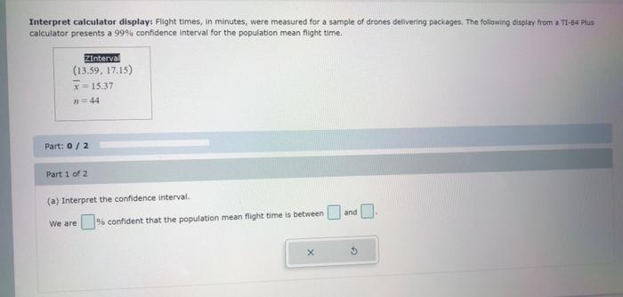 Solved Interpret calculator display: Flight times, in | Chegg.com