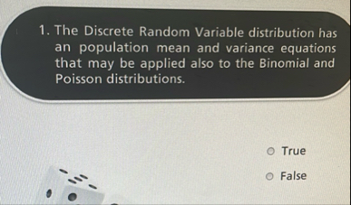 Solved The Discrete Random Variable distribution has an | Chegg.com