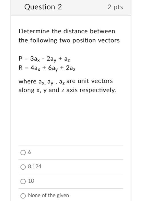 Solved Determine the distance between the following two | Chegg.com