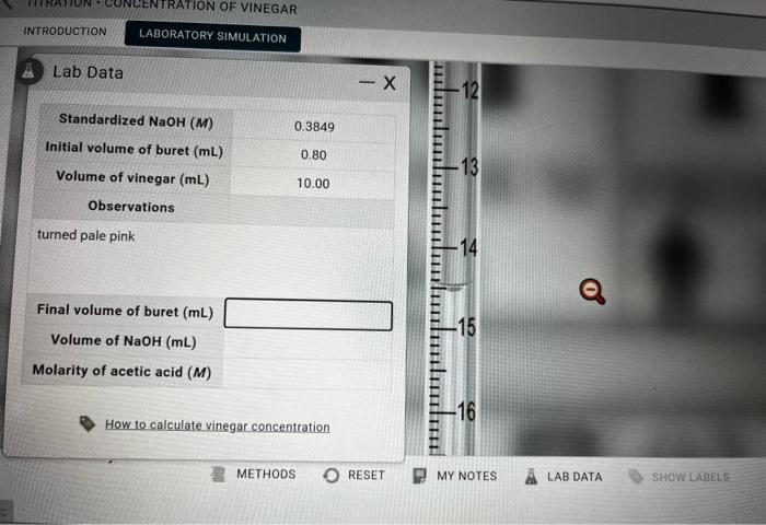 Solved please! I need volume of the buret, Volume of NaOH | Chegg.com