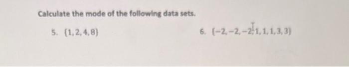 Solved Calculate the sample mean of the following problems. | Chegg.com