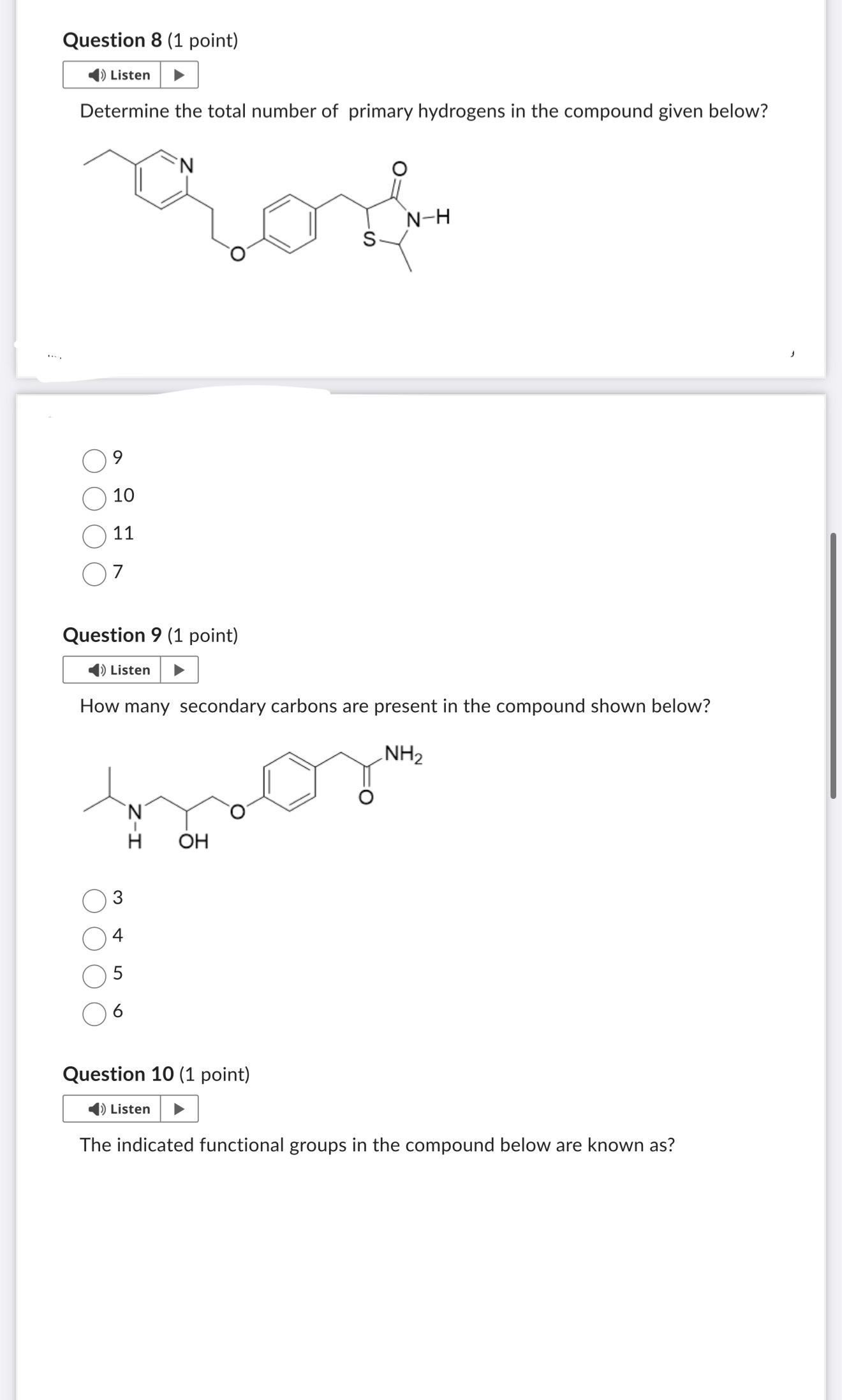 Question 8 (1 ﻿point)Determine the total number of | Chegg.com
