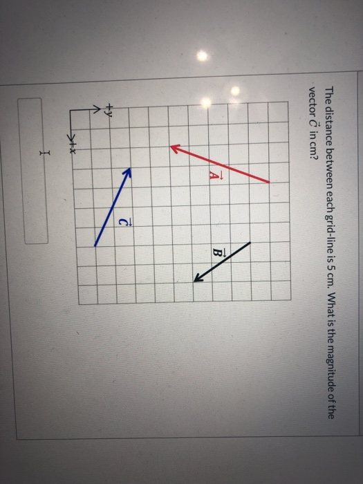Solved The distance between each grid-line is 5 cm. What is | Chegg.com