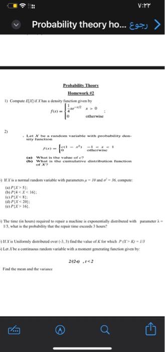 Solved If X is uniformly distributed over (-3,3) find the | Chegg.com
