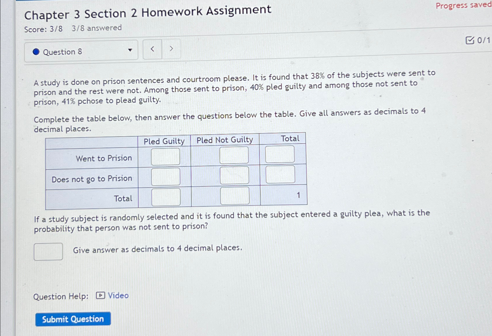 Solved Chapter 3 ﻿Section 2 ﻿Homework AssignmentProgress | Chegg.com