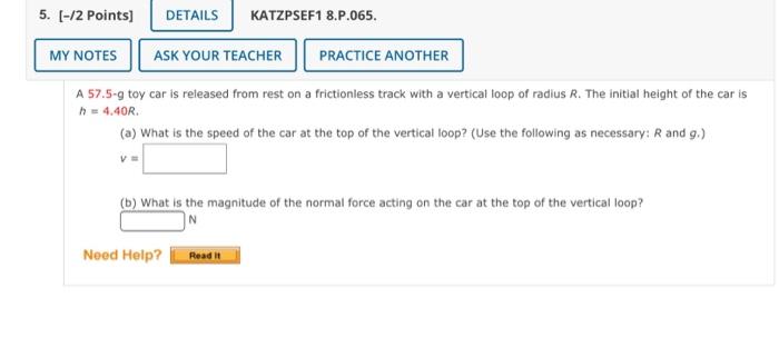 Solved 5. (-12 points) DETAILS KATZPSEF1 8.P.065. MY NOTES | Chegg.com Solved 5. (-12 points) DETAILS KATZPSEF1 8.P.065. MY NOTES | Chegg.com