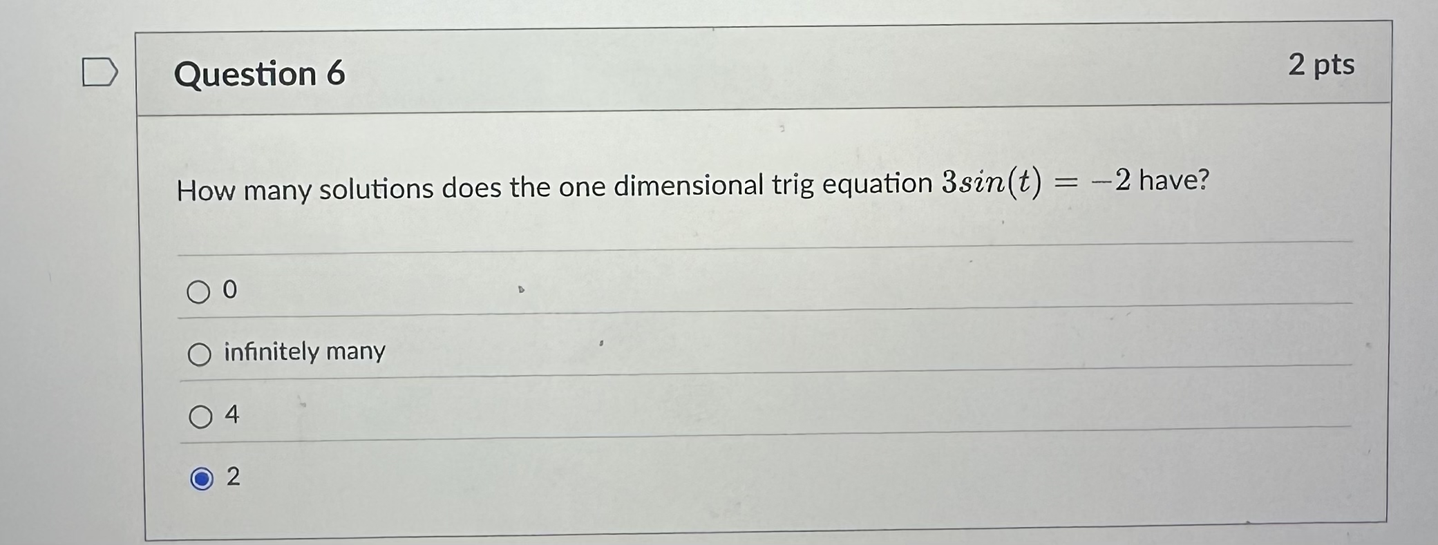 Solved Question 62 ﻿ptsHow many solutions does the one | Chegg.com