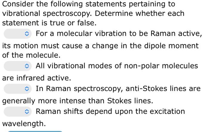 Solved Consider the following statements pertaining to | Chegg.com