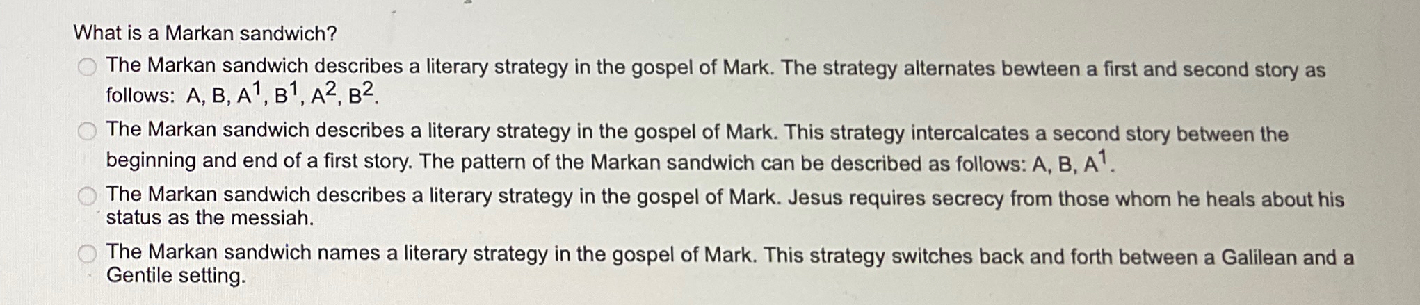 Solved What is a Markan sandwich?The Markan sandwich | Chegg.com