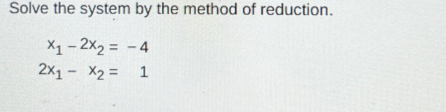 Solved Solve the system by the method of | Chegg.com