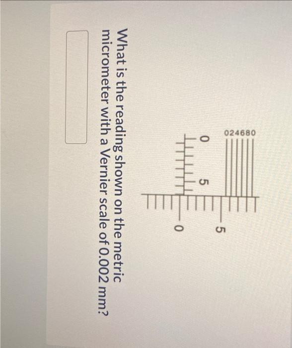 Solved What is the reading shown on the metric micrometer | Chegg.com