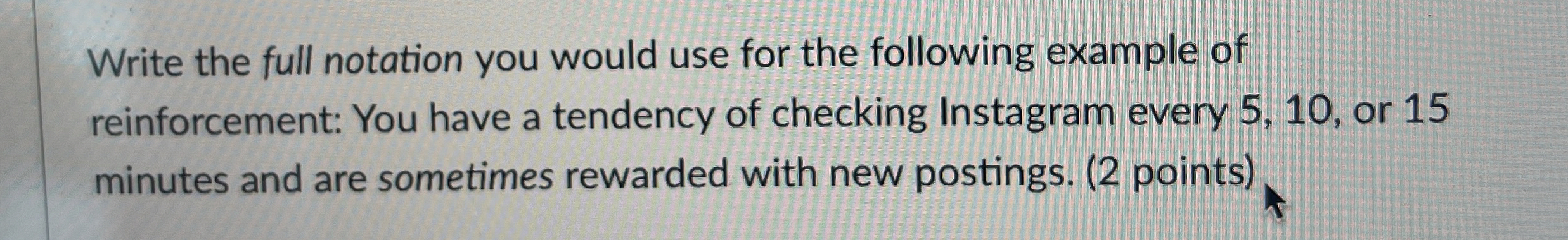 Solved Write the full notation you would use for the | Chegg.com