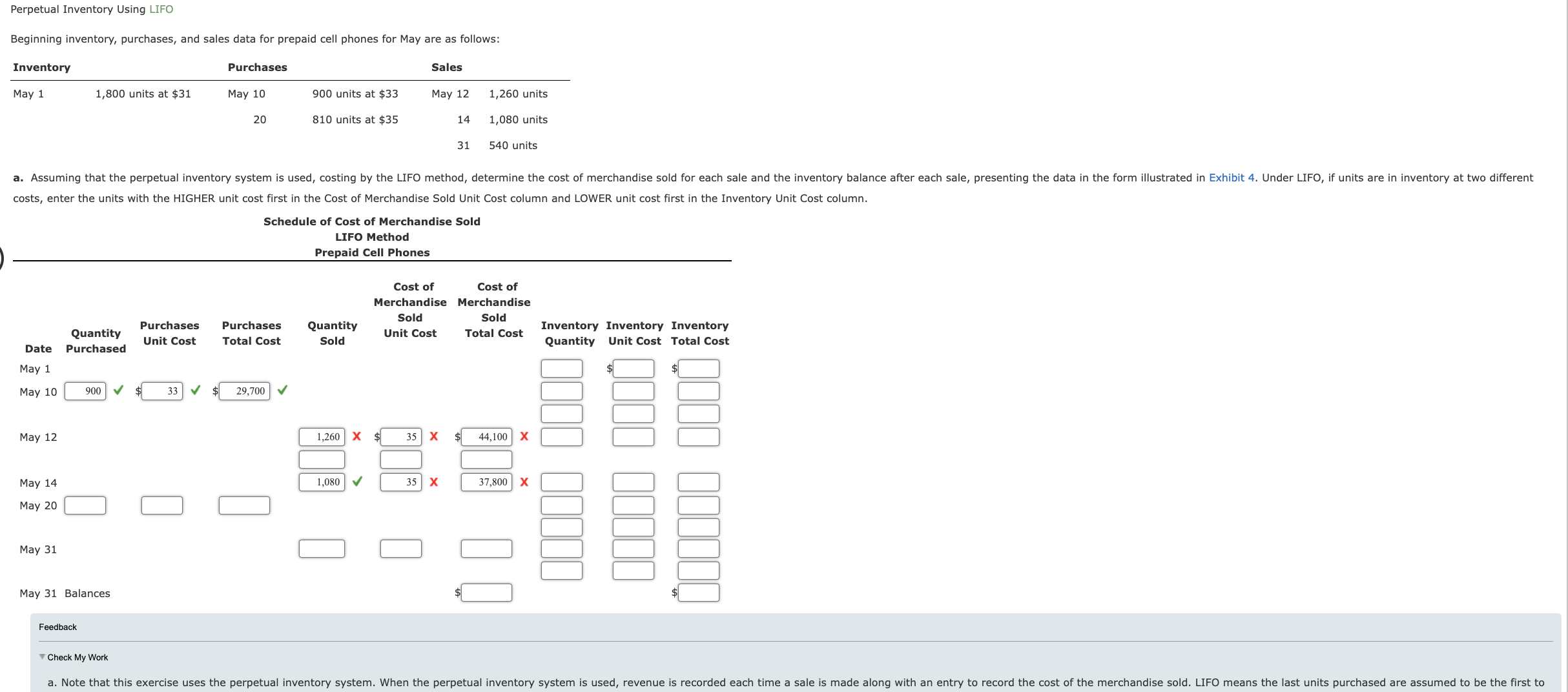 Solved Perpetual Inventory Using LIFOBeginning inventory, | Chegg.com