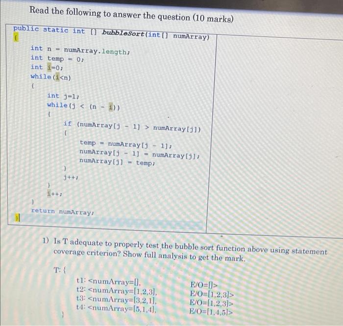 Solved Read the following to answer the question (10 marks) | Chegg.com