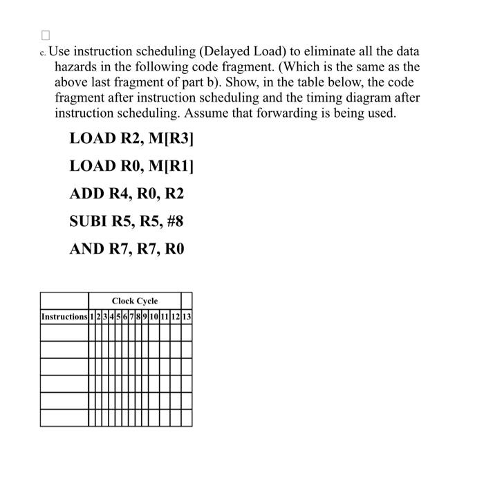 Solved Q2. [14 points] Consider a load/store machine with | Chegg.com