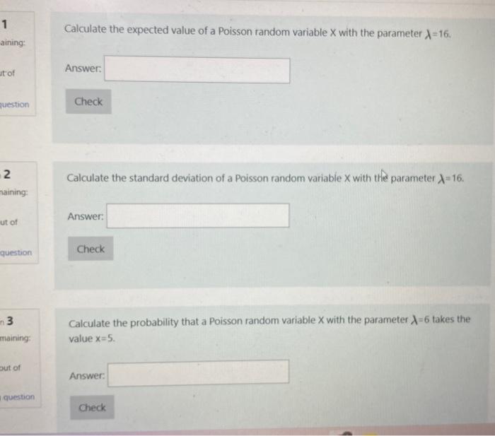 Solved Calculate the expected value of a Poisson random | Chegg.com