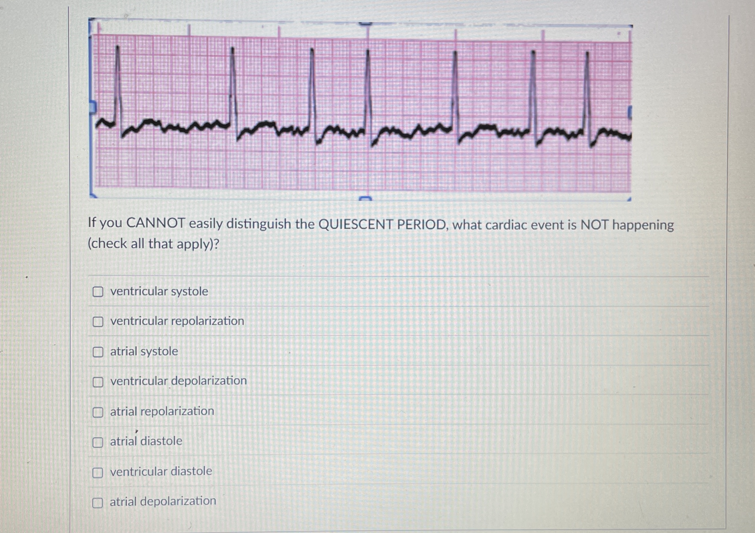 Solved If you CANNOT easily distinguish the QUIESCENT | Chegg.com