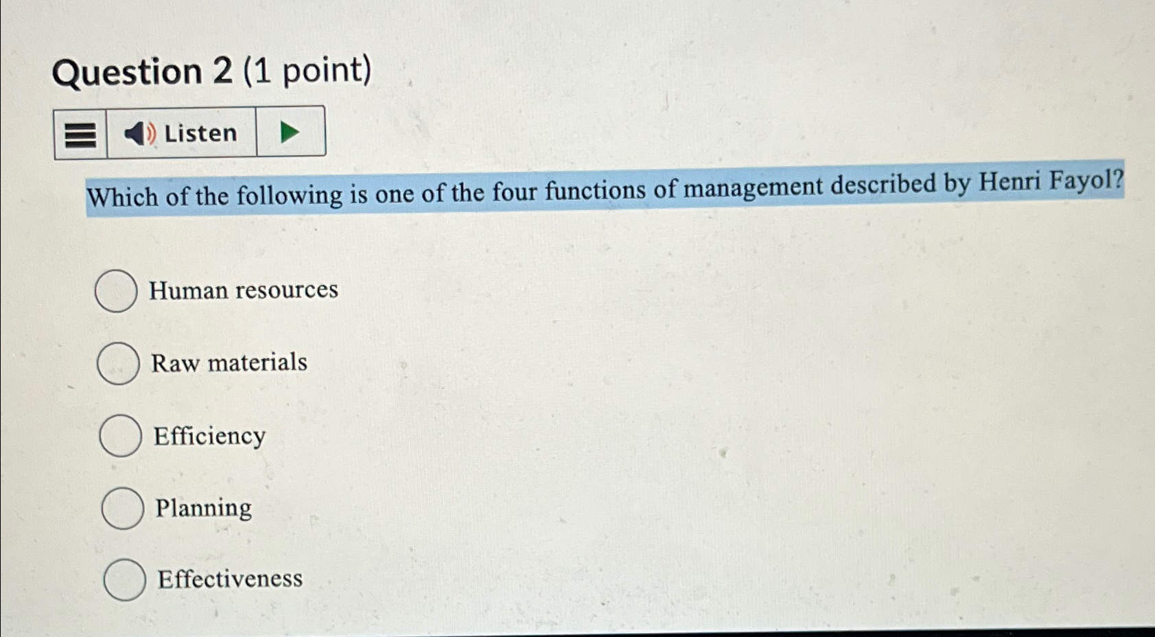 Solved Question 2 (1 ﻿point)Which of the following is one of | Chegg.com