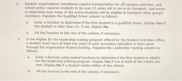 Solved a. 2. Student organizations sometimes require | Chegg.com