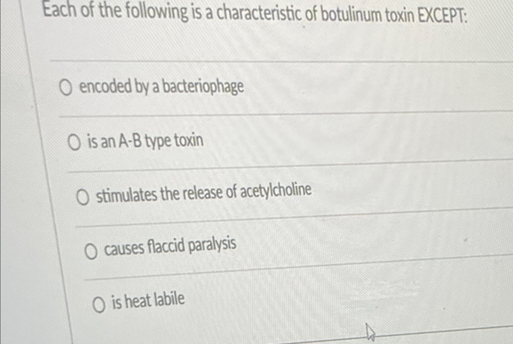 Solved Each of the following is a characteristic of | Chegg.com