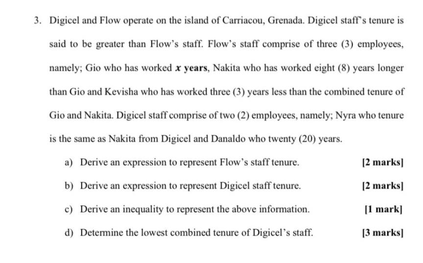 Solved 3. Digicel and Flow operate on the island of | Chegg.com