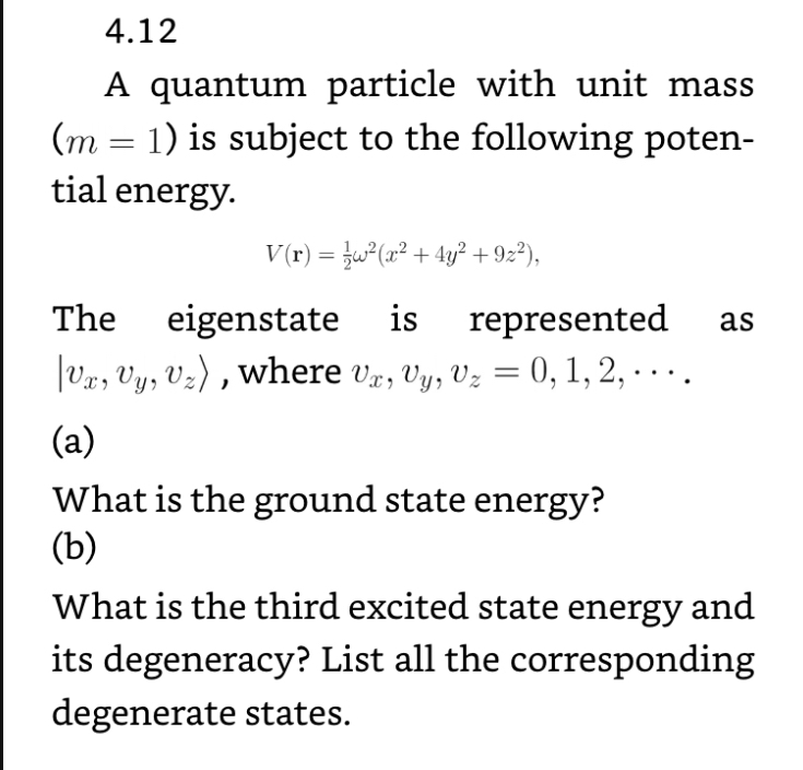 Solved 4.12A quantum particle with unit mass )=(1 ﻿is | Chegg.com