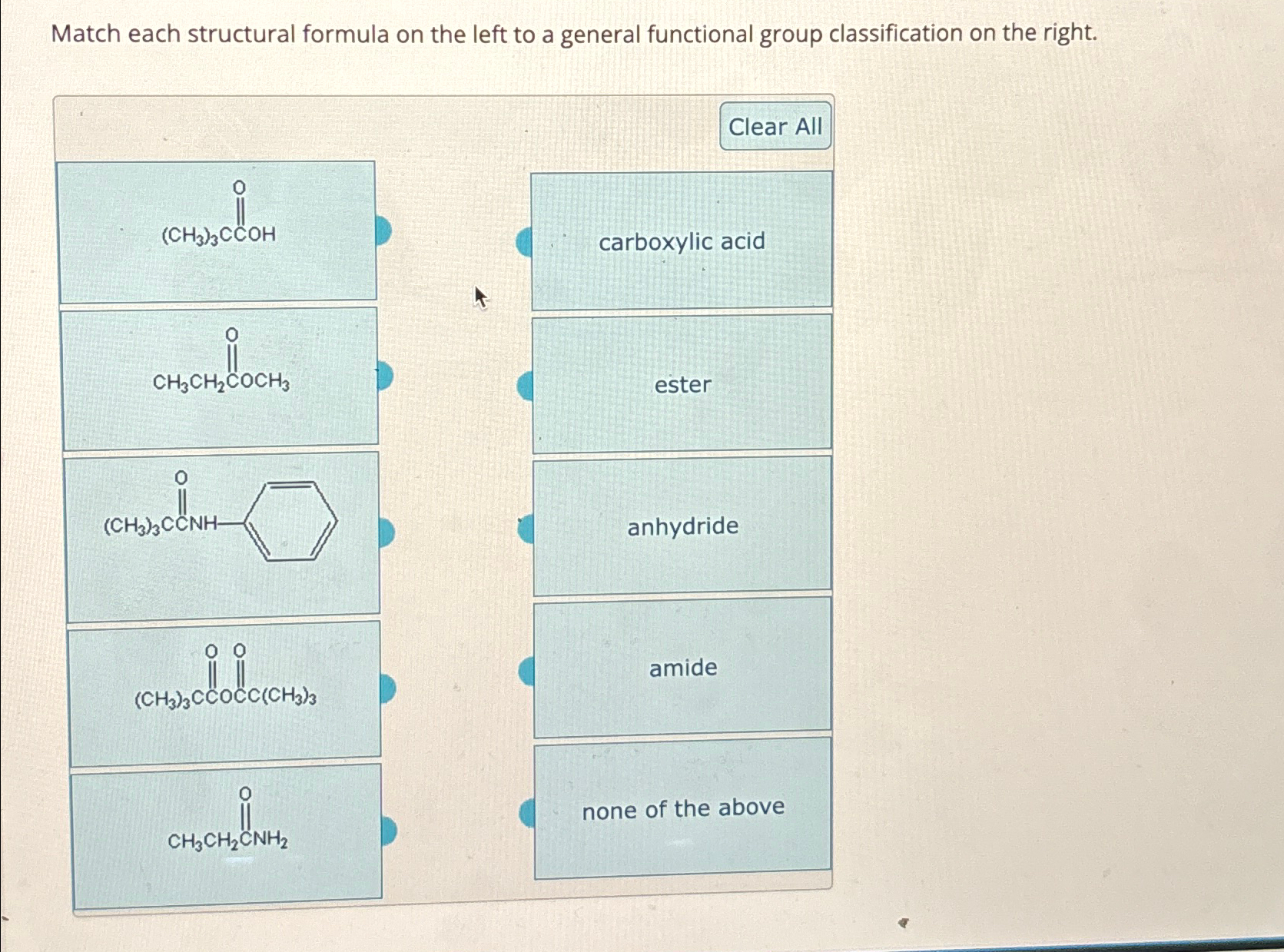 Match each structural formula on the left to a | Chegg.com