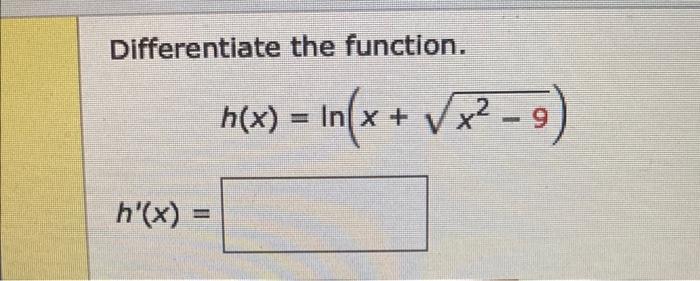 Solved Find y′ if xy=yx y′=Differentiate the function. | Chegg.com