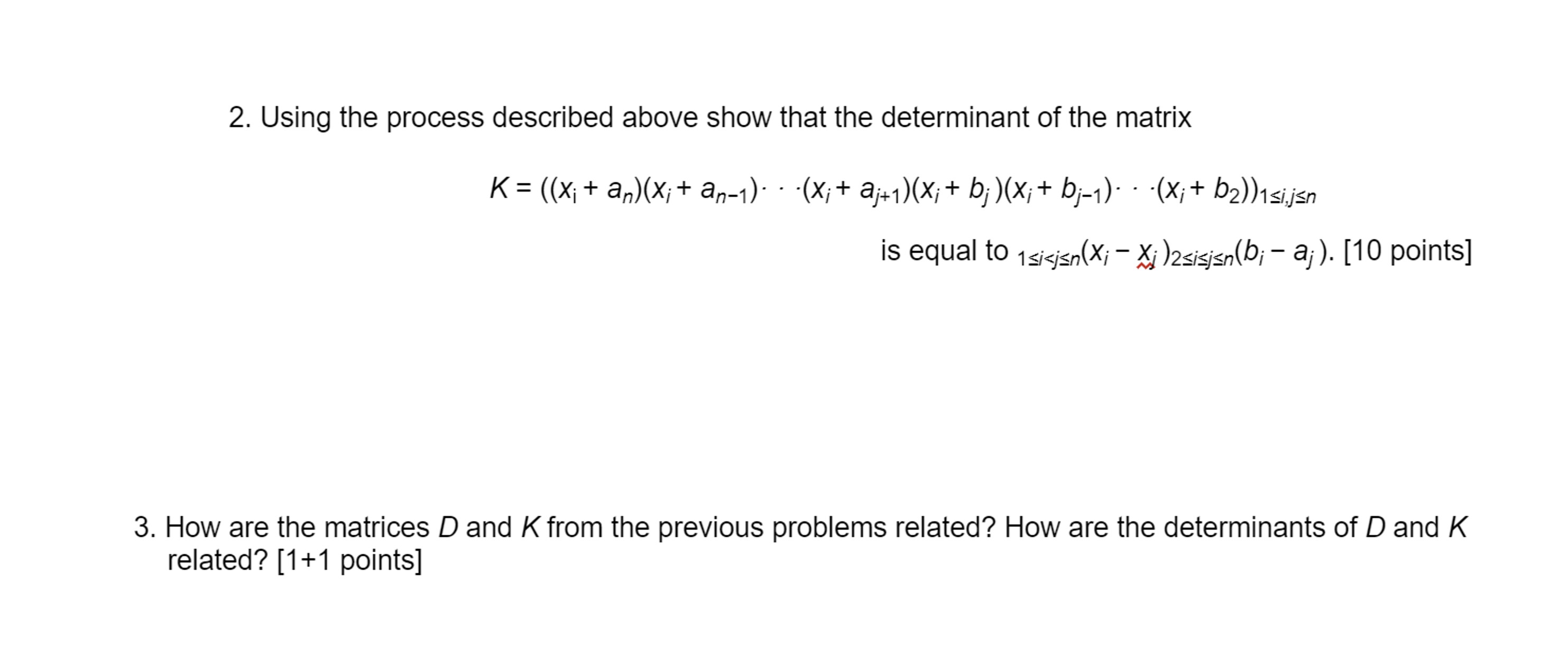 Solved Using the process described above show that the | Chegg.com