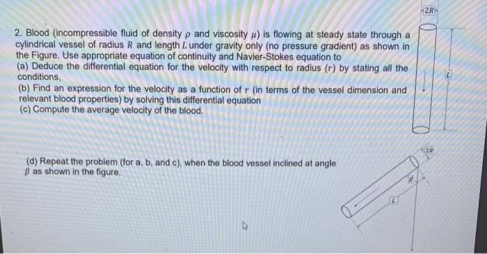 Solved 1. Consider a steady state two dimensional fluid flow | Chegg.com