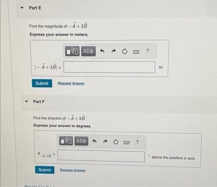Solved Vector A has a magnitude of 28.0 m and makes an angle | Chegg.com