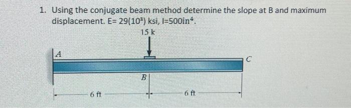 Solved using the conjugate beam method determine the slipe | Chegg.com