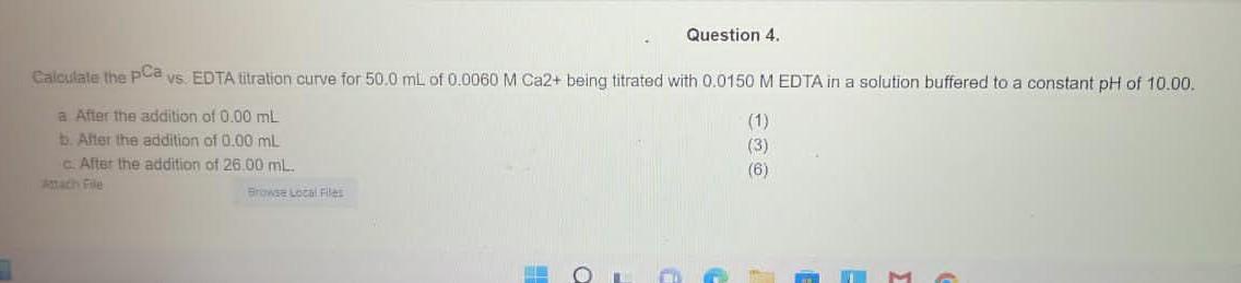 Solved Calculate the PCa vs. EDTA titration curve for 50.0 | Chegg.com