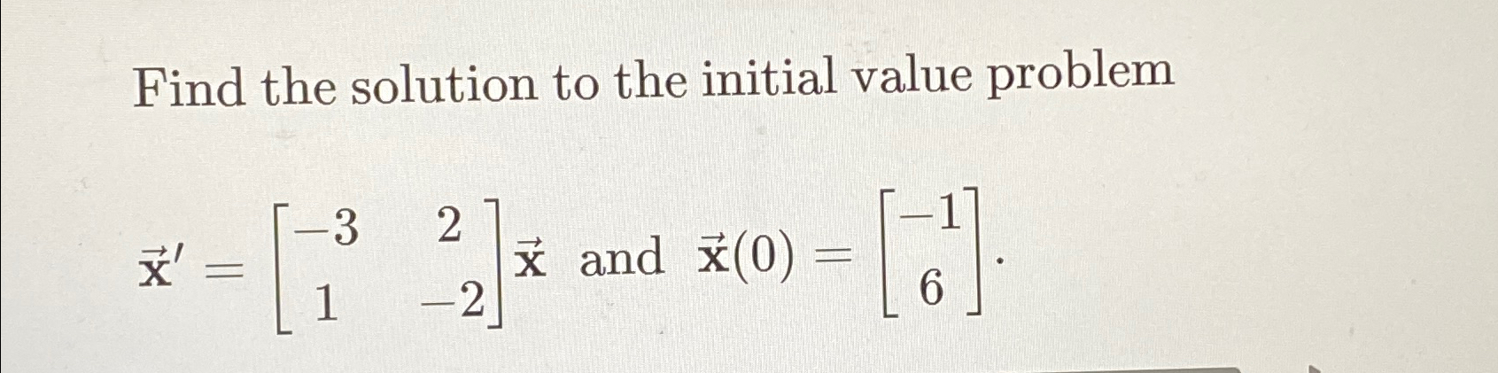 Find the solution to the initial value | Chegg.com