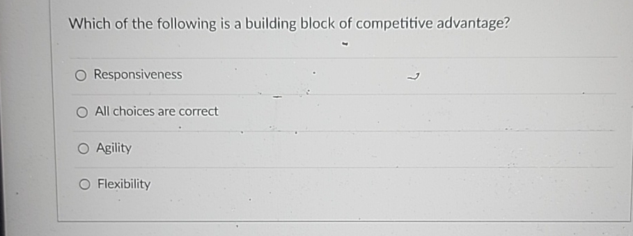 Solved Which of the following is a building block of | Chegg.com