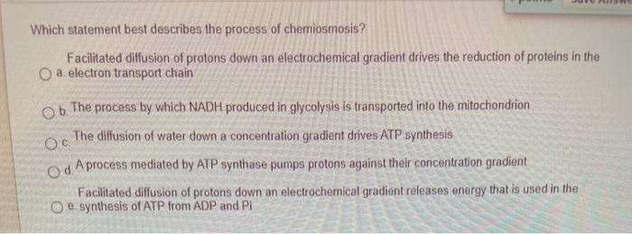 Solved Which statement best describes the process of | Chegg.com