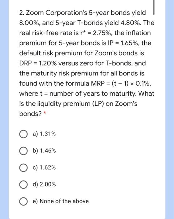 Solved 1. Crockett Corporation's 5-year bonds yield 6.35%, | Chegg.com