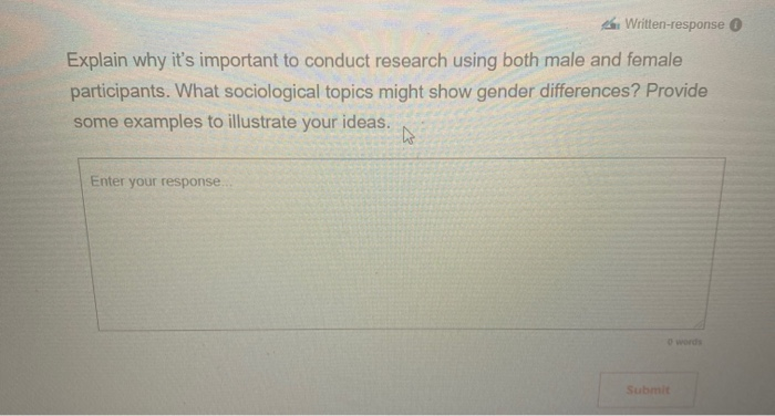 Solved Written-response Explain why it's important to | Chegg.com