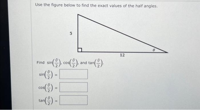 Solved Use the figure below to find the exact values of the | Chegg.com