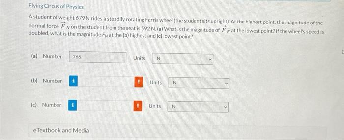 Solved Flying Circus of Physics A student of weight 679 N | Chegg.com