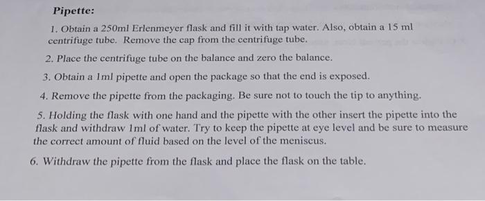 Solved Care and Use of a Pipette Data: % Error =[∣ actual | Chegg.com