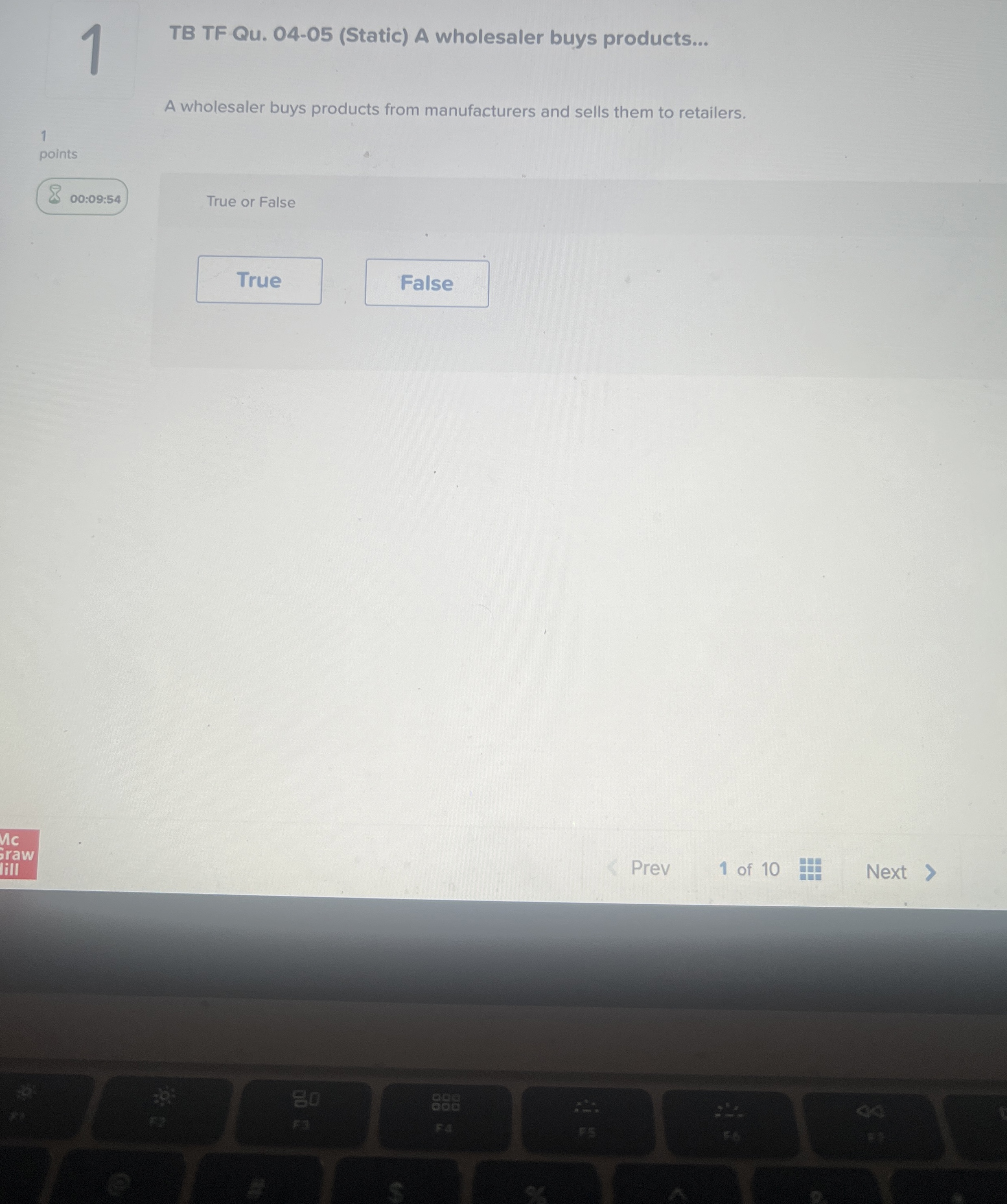 Solved TB TF Qu. 04-05 (Static) ﻿A wholesaler buys | Chegg.com